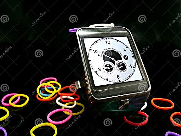 Smart clock wacht stock illustration. Illustration of number - 43558879
