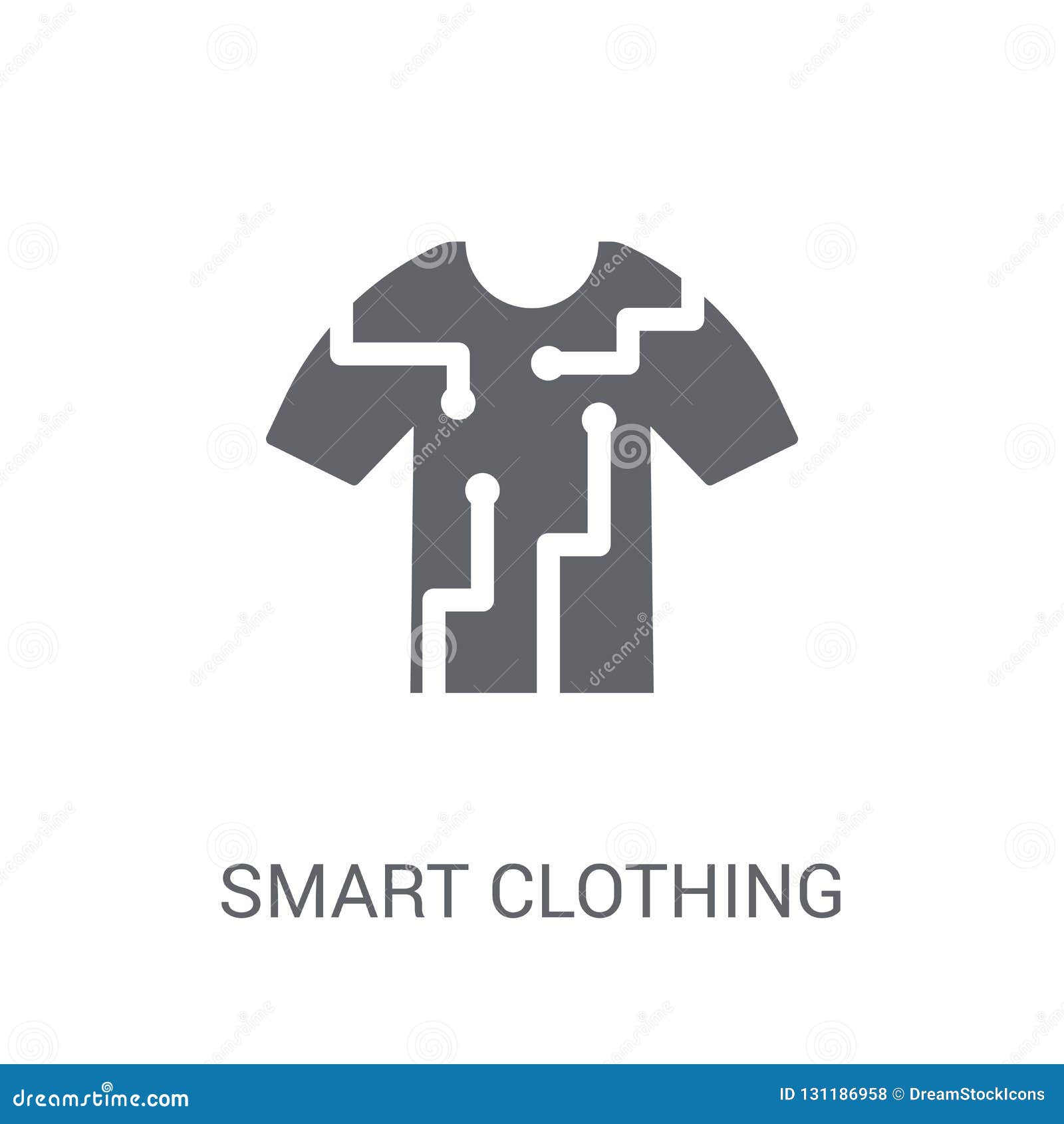Smart Clothing Icon. Trendy Smart Clothing Logo Concept on White Stock ...