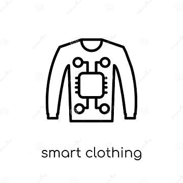 Smart Clothing Icon. Trendy Modern Flat Linear Vector Smart Clot Stock ...