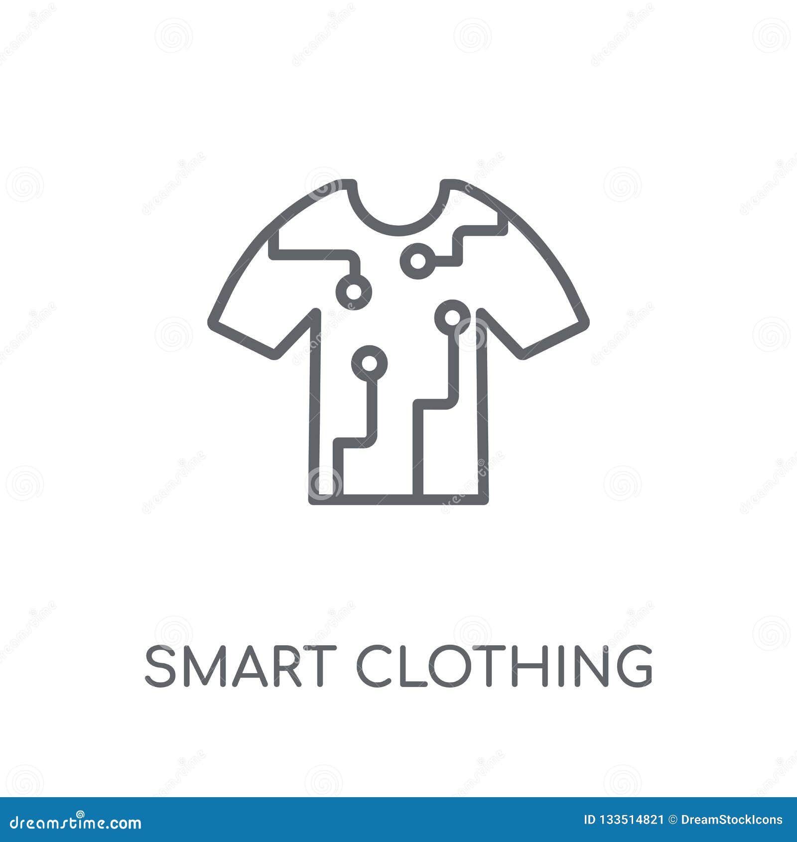 Smart Clothing Icon. Thin Linear Smart Clothing Outline Icon Isolated ...