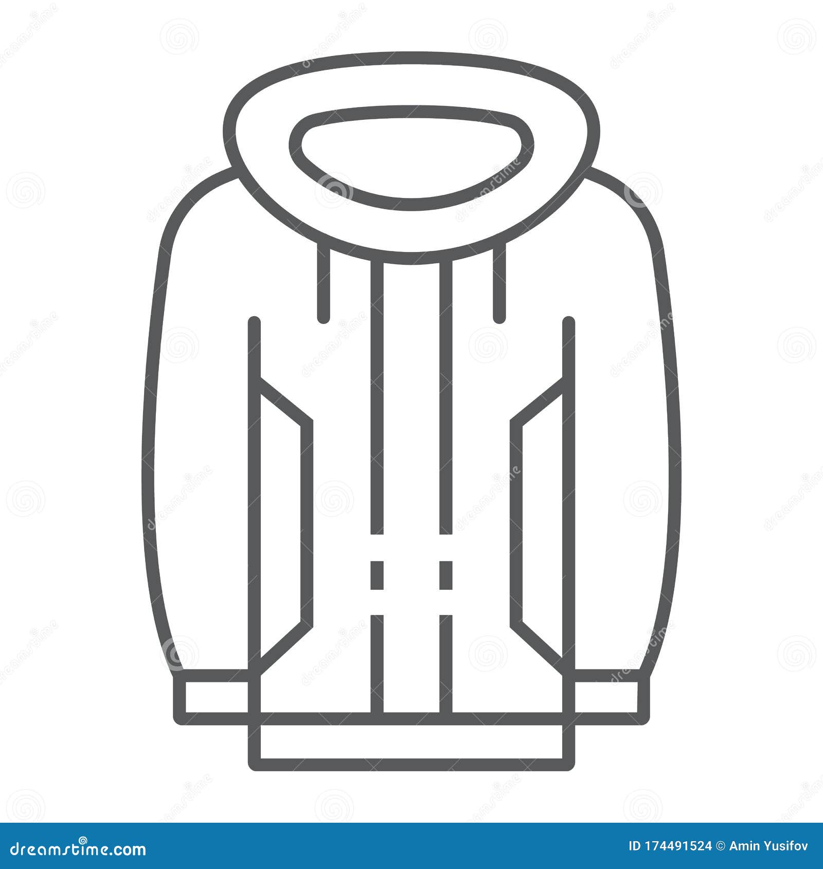 Smart Clothing Thin Line Icon, Technology and Future, Future Cloth Sign ...