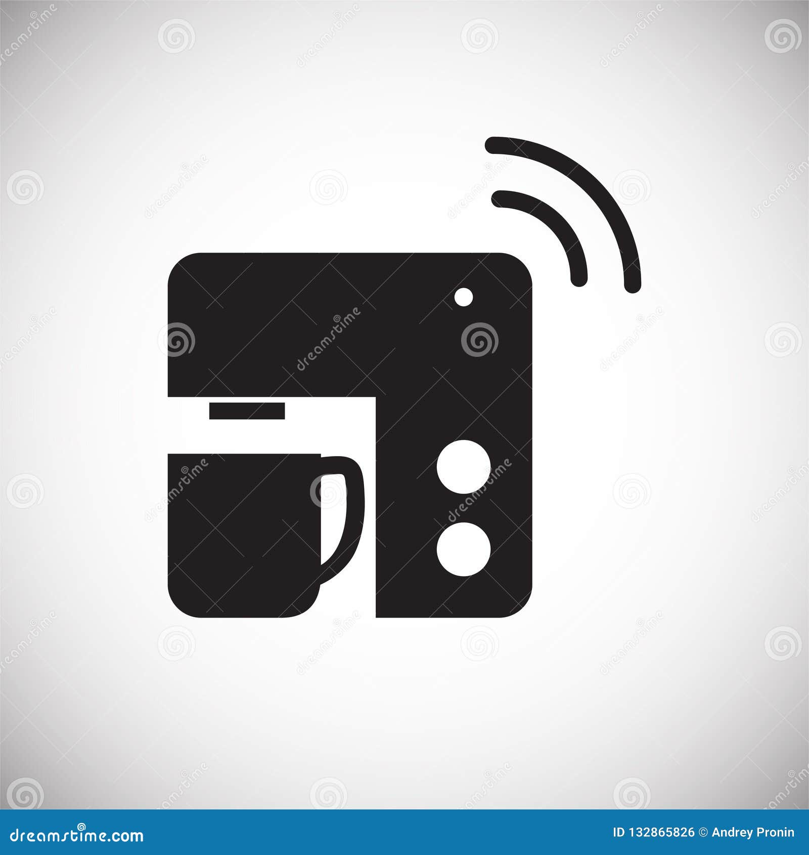 Smart Coffee Machine Icon on White Background for Graphic and Web ...