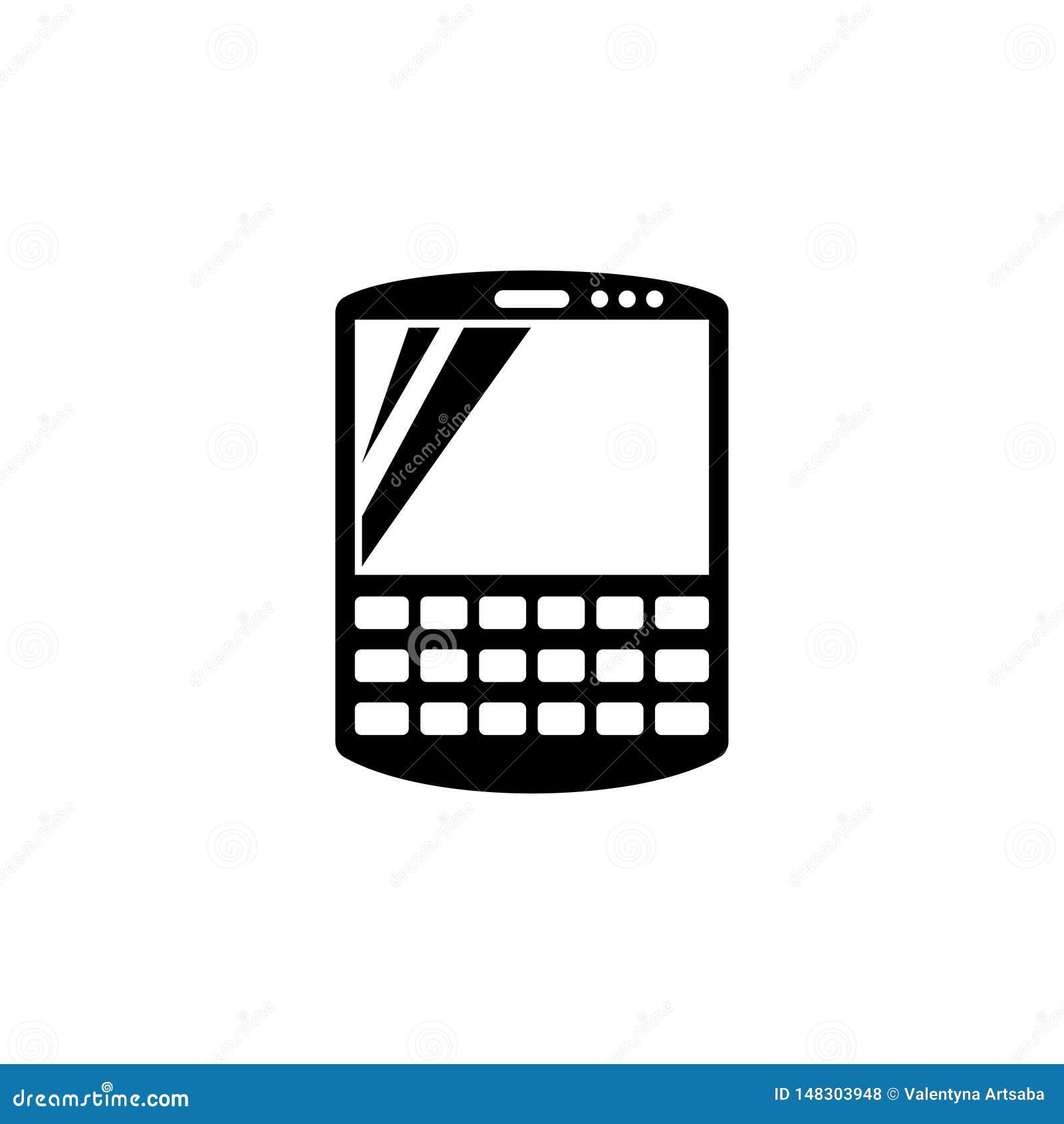 Smart Communicator, Pda Flat Vector Icon Stock Illustration ...