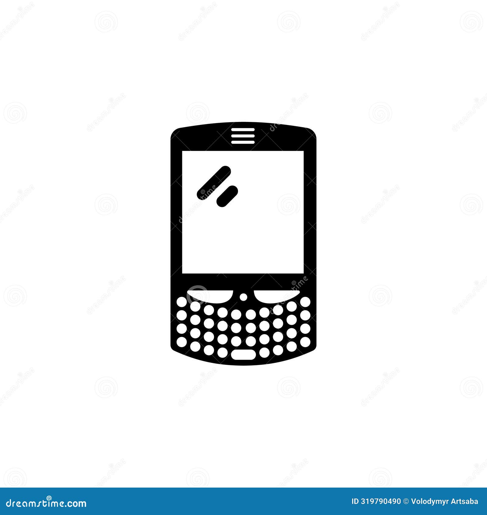 Smart Communicator, Pda Solid Flat Vector Icon Isolated on White ...