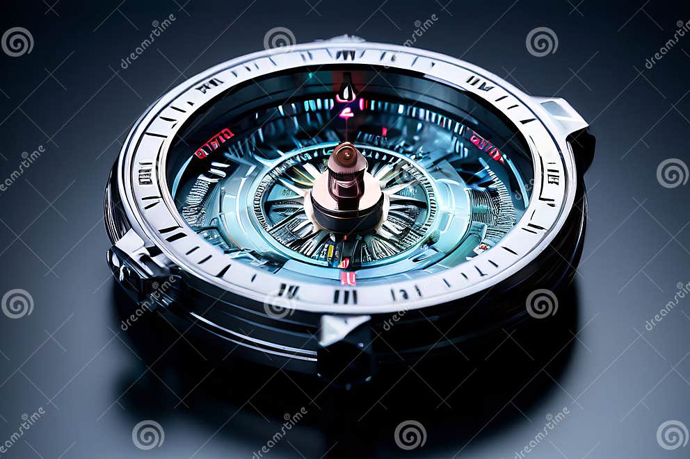 Smart Compass a Digital Compass with Augmented Reality Features Stock ...