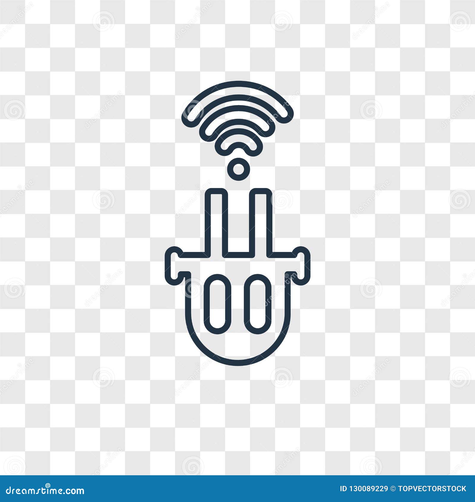 Smart Concept Vector Linear Icon Isolated on Transparent Background ...