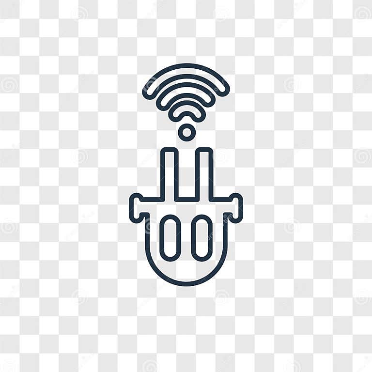 Smart Concept Vector Linear Icon Isolated on Transparent Background ...