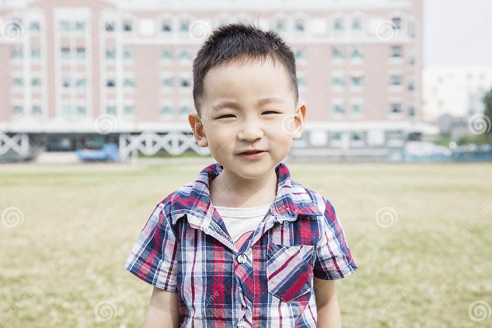 Smart and Confidence Kid Looking Stock Image - Image of cheerful ...