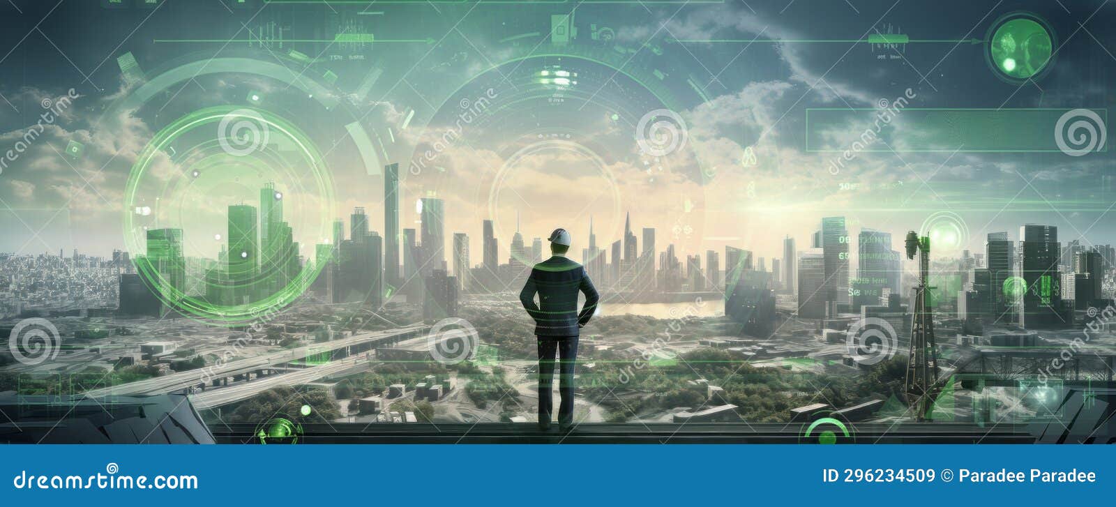 Smart Construction Development Technology Concept. Developing Smart ...