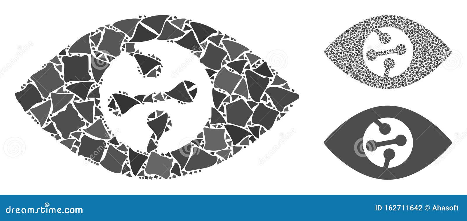 Smart Contact Lens Mosaic Icon of Uneven Elements Stock Vector ...