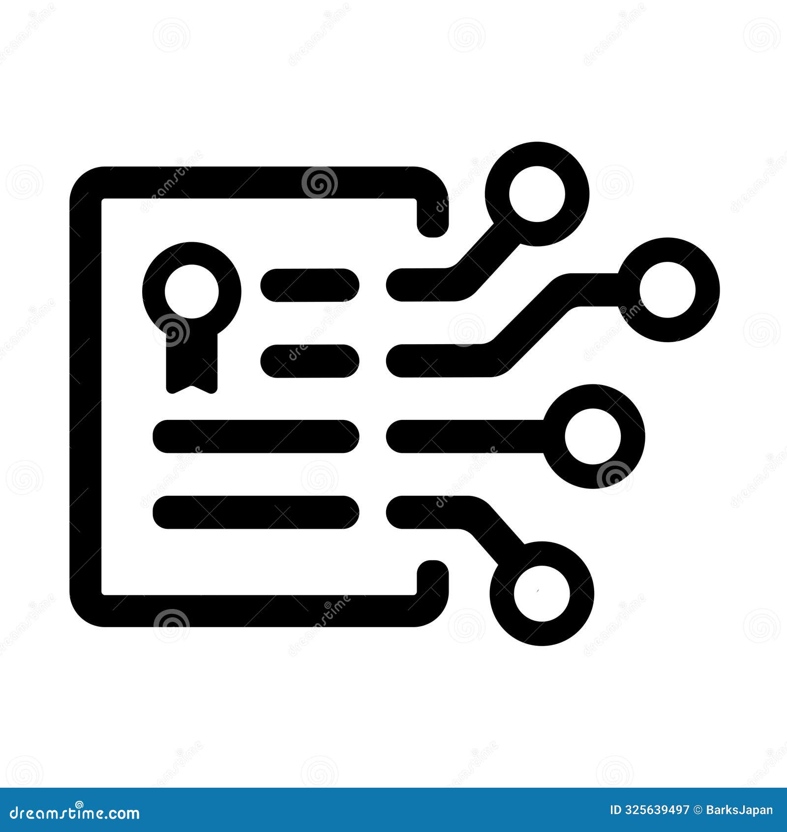 Smart Contract ( Digital Certificate ) Vector Icon Illustration Stock ...