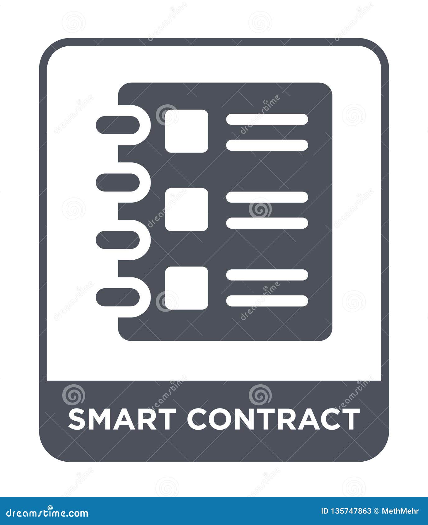 Smart Contract Icon in Trendy Design Style. Smart Contract Icon ...