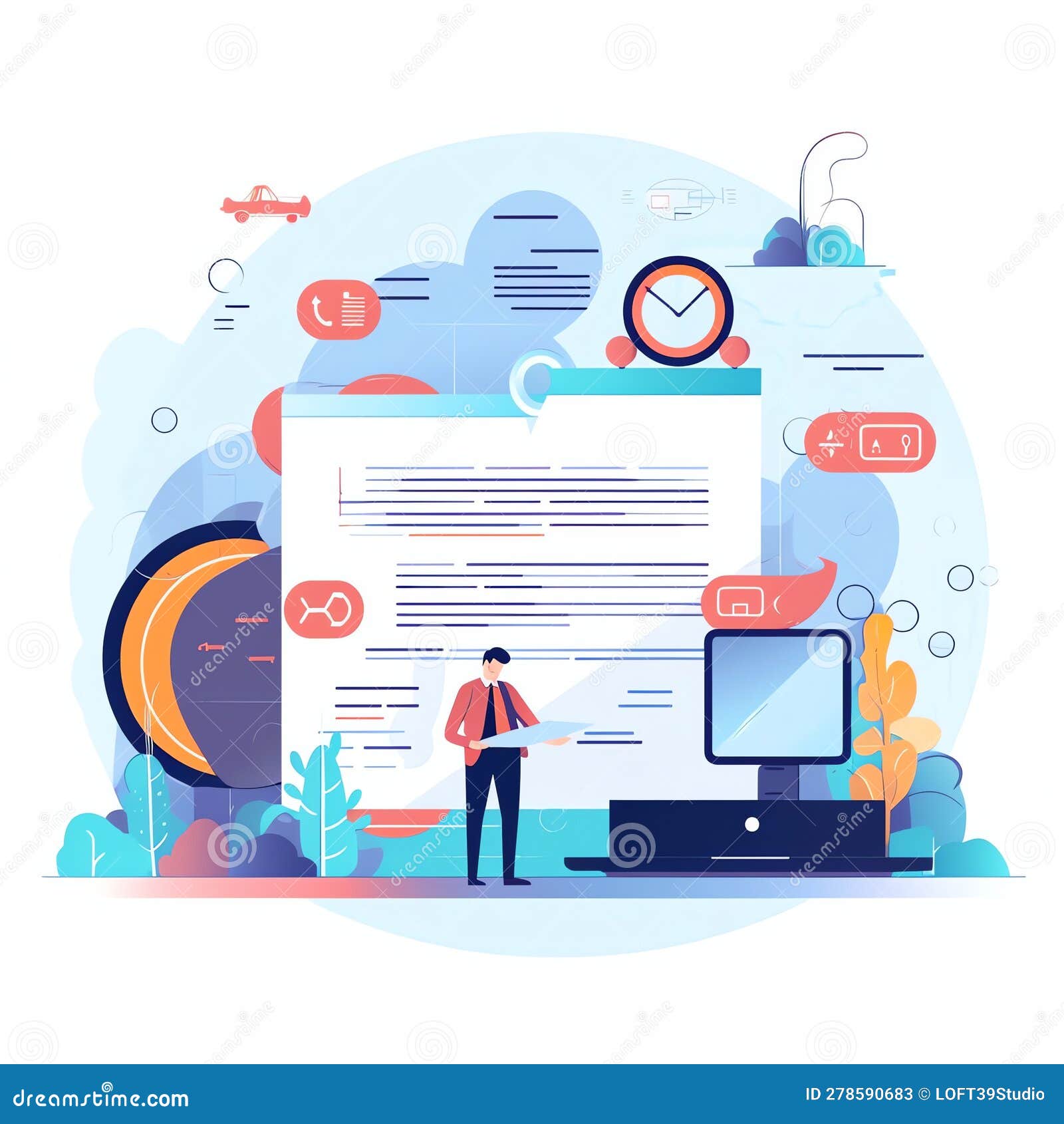 Smart_contract_management_system7 Stock Illustration - Illustration of ...