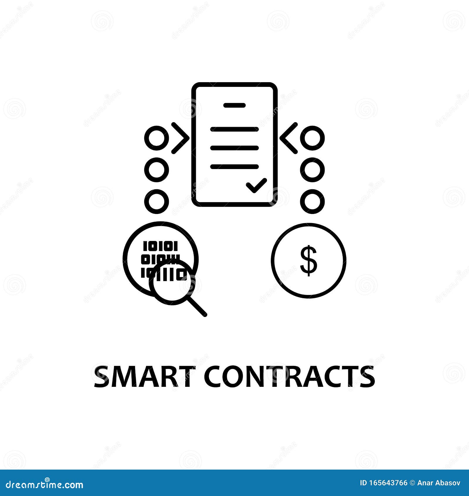 How Smart Contracts Work Infographic Vector Illustration