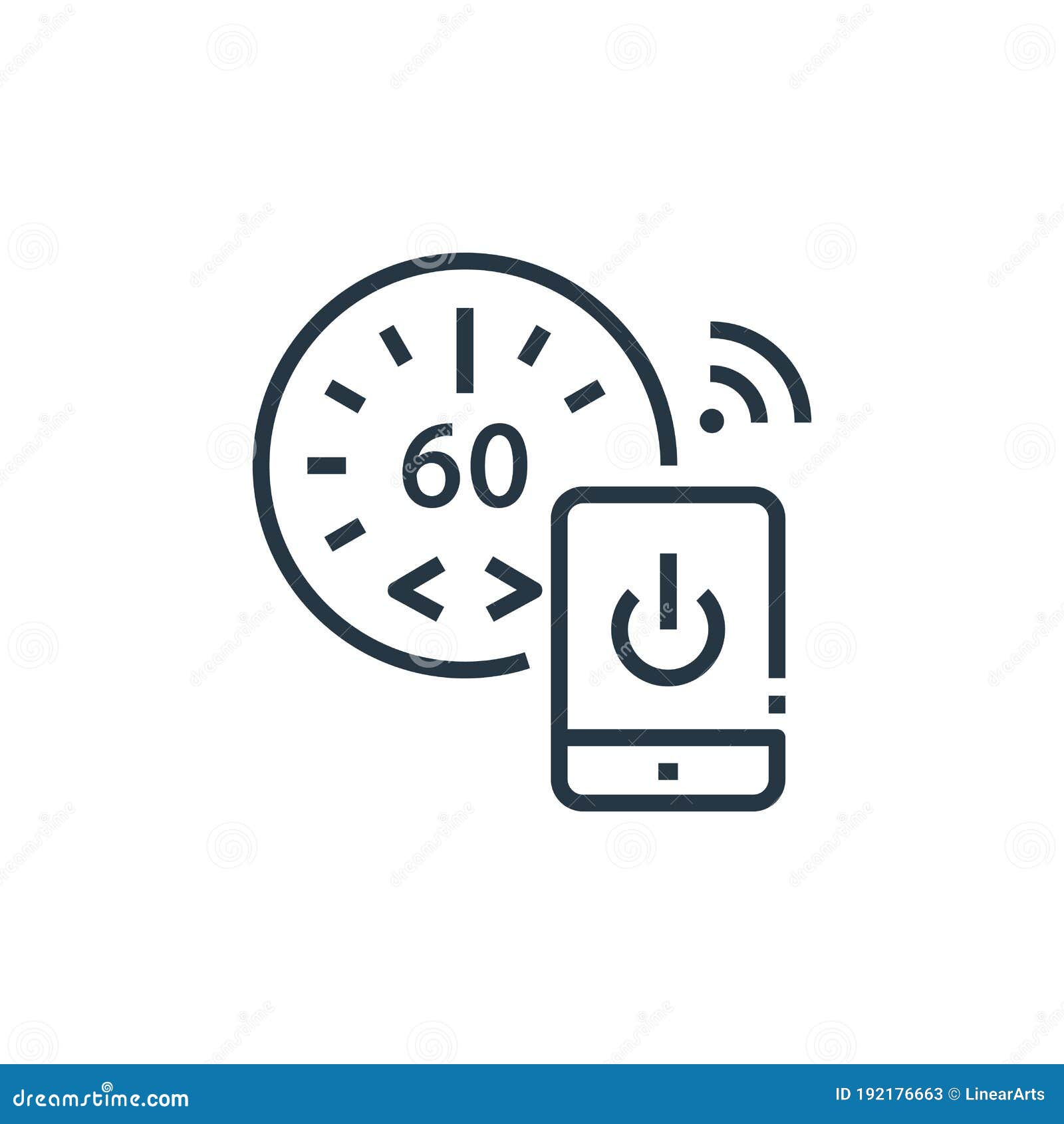 Smart Control Icon Vector from Smart Home Concept. Thin Line ...