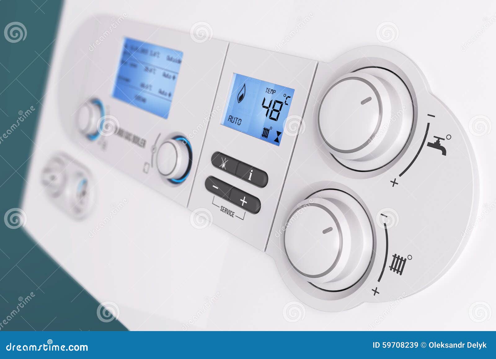 Smart Control Panel Household Gas Boiler Stock Illustration ...