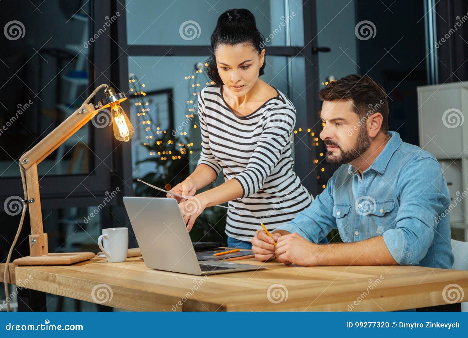 Smart Cooperative Designers Working in Team Stock Photo - Image of ...