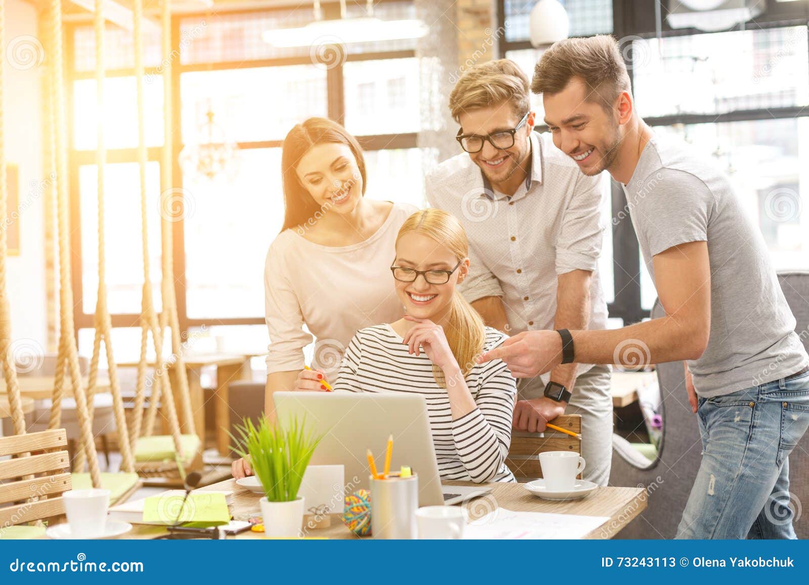 Smart Creative Team Discussing Their Work Stock Image - Image of ...