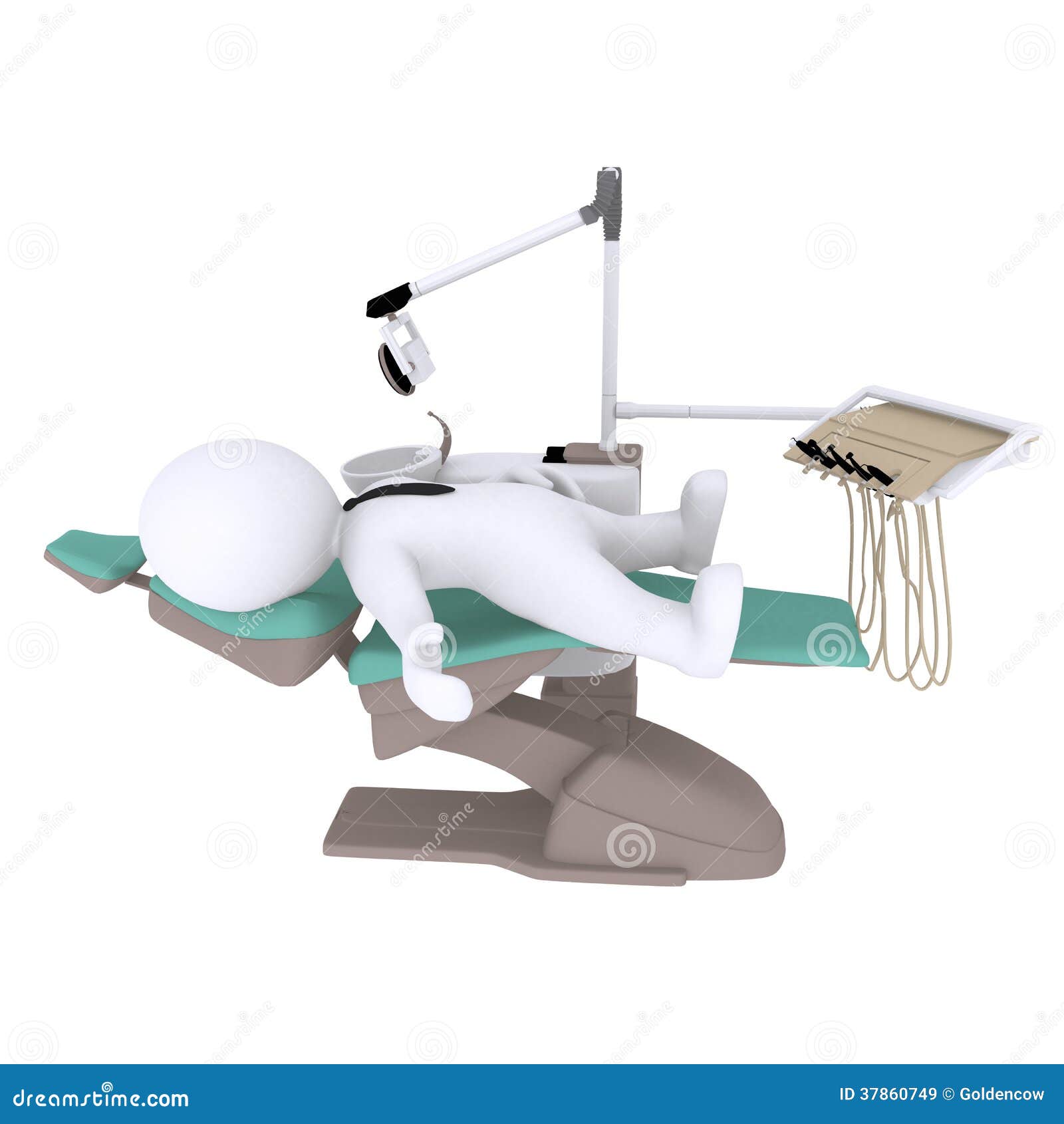 Smart 3d figure at dentist stock illustration. Illustration of care ...