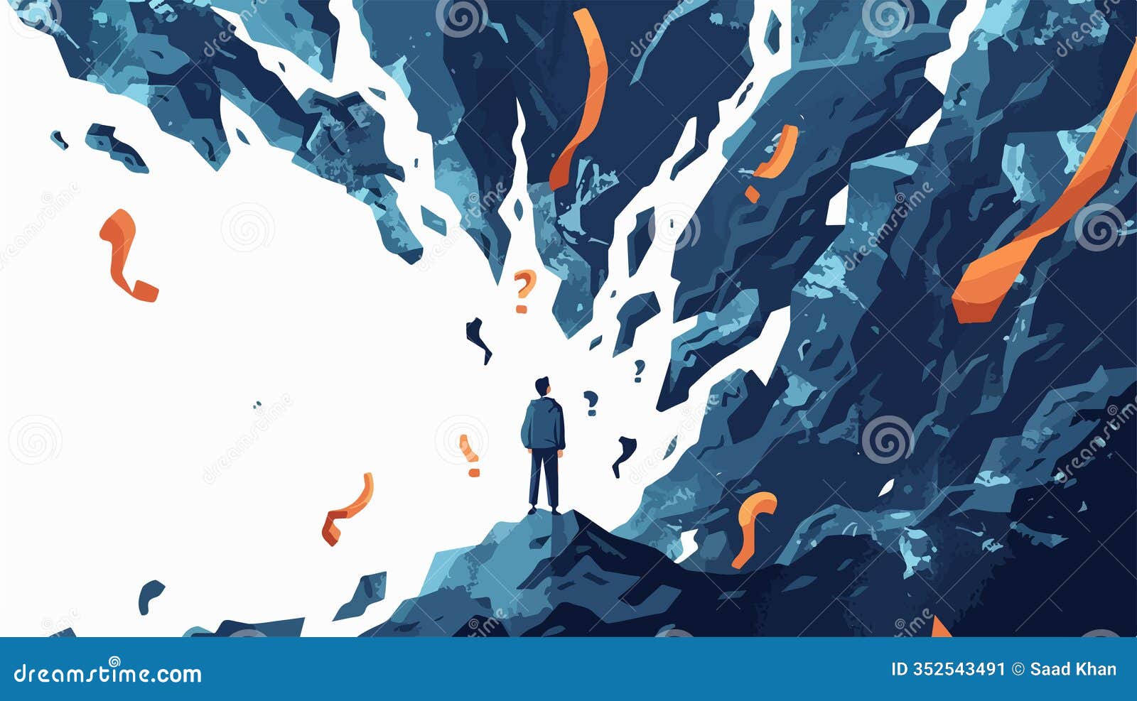 Smart Decision-Making Process Visualized with Question Mark Concept ...