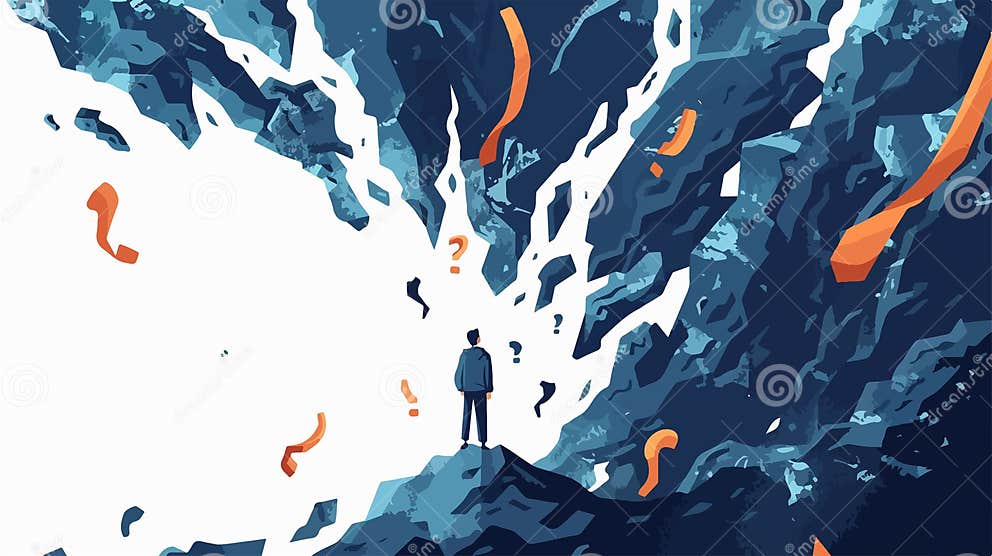 Smart Decision-Making Process Visualized with Question Mark Concept ...