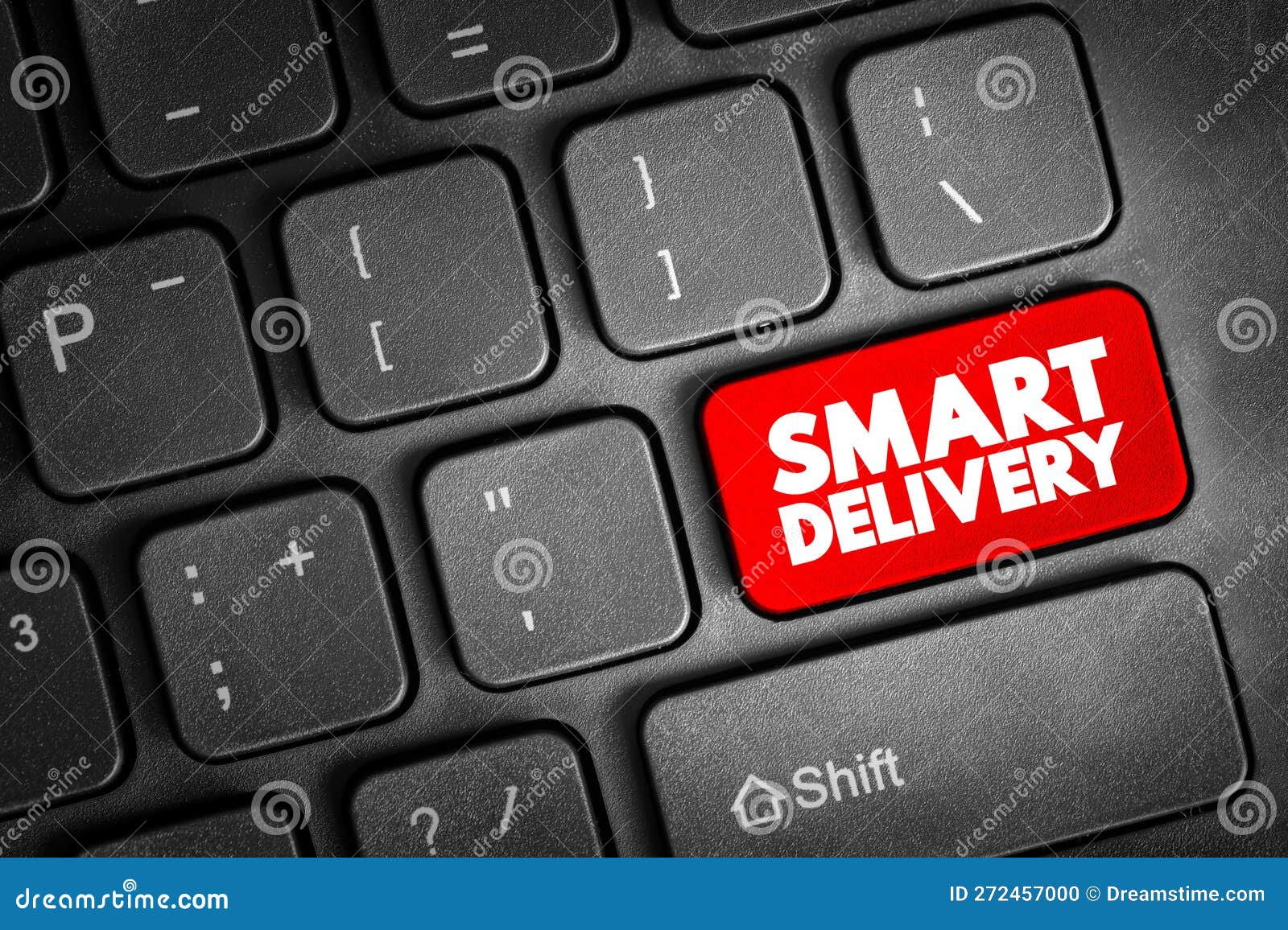 Smart Delivery Text Button on Keyboard, Concept Background Stock Photo ...
