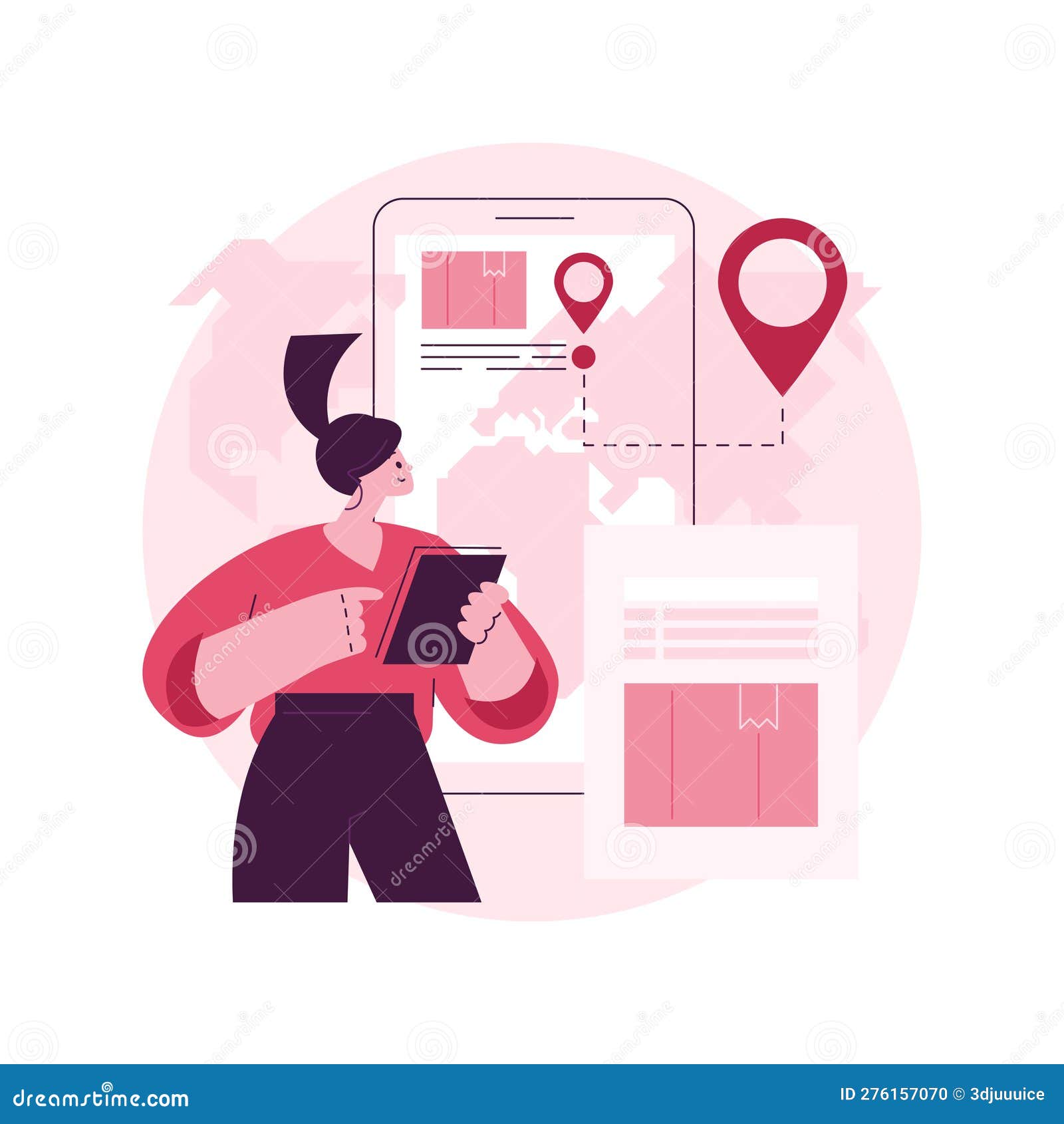 Smart Delivery Tracking Abstract Concept Vector Illustration. Stock ... Smart Delivery Tracking Abstract Concept Vector Illustration. Stock ...