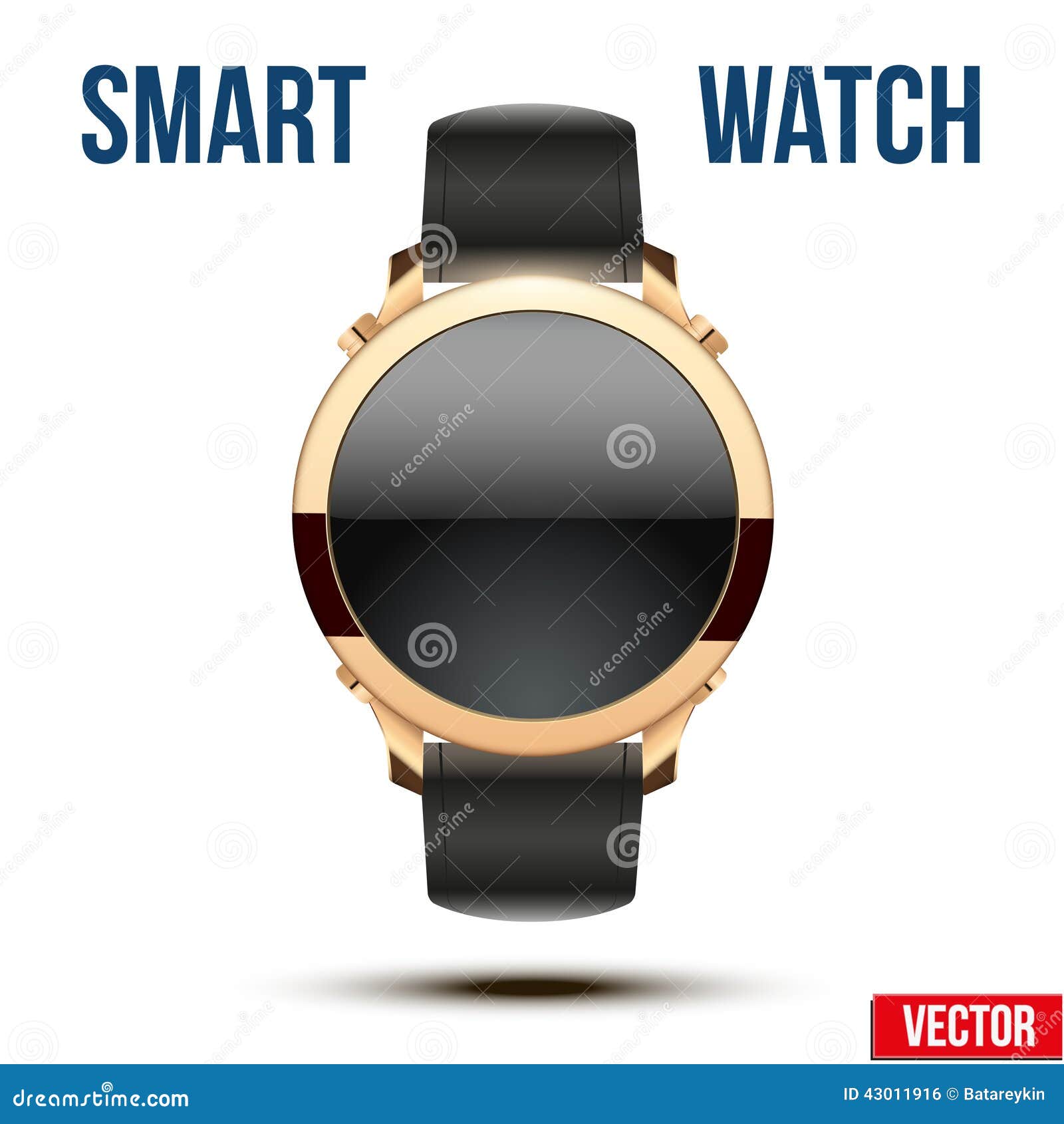 Design Example Sport Wrist Smartwatch For Run Cartoon Vector ...