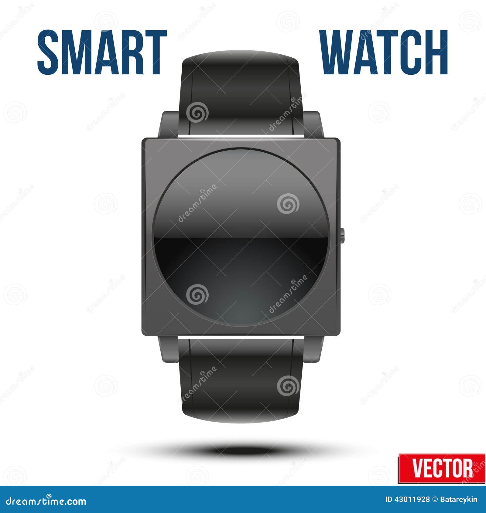Design Example Sport Wrist Smartwatch For Run Cartoon Vector ...