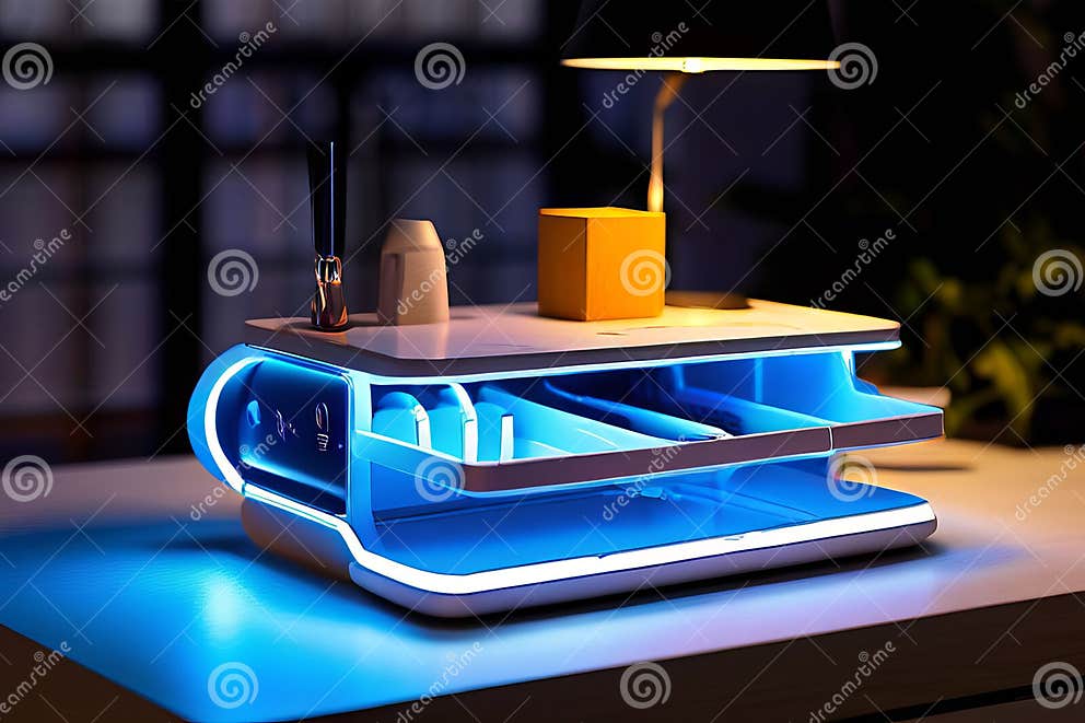 Smart Desk Organizer a Desk Organizer with Adjustable Compartmen Stock ...