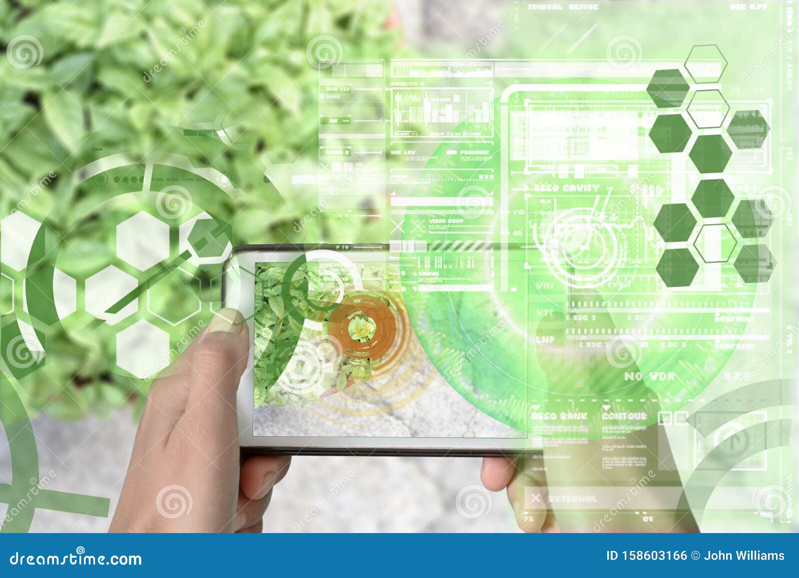 Smart Device Augmented Reality VR Virtual Overlay Stock Photo - Image ...