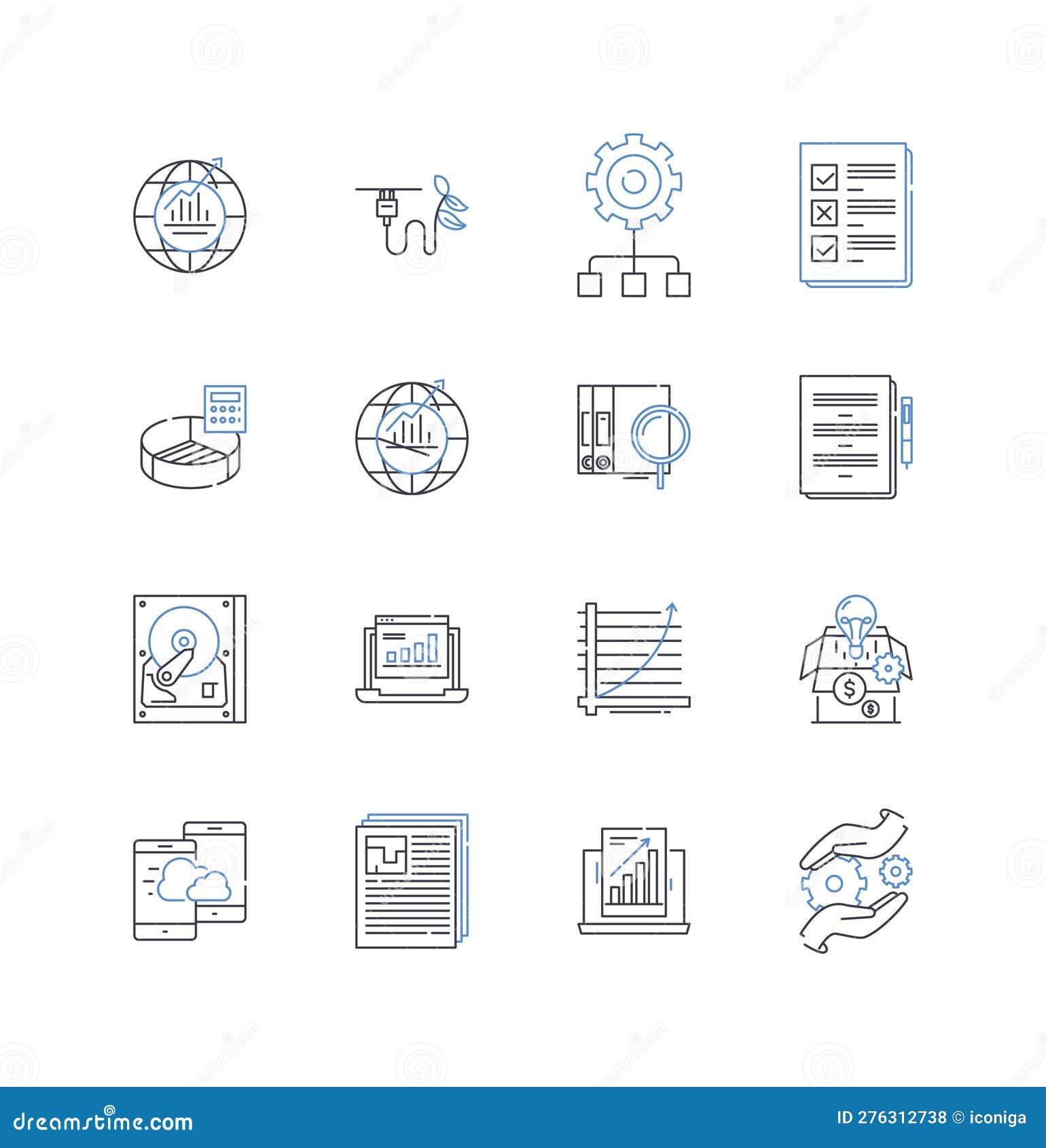 Smart Device Line Icons Collection. Efficiency, Innovation ...
