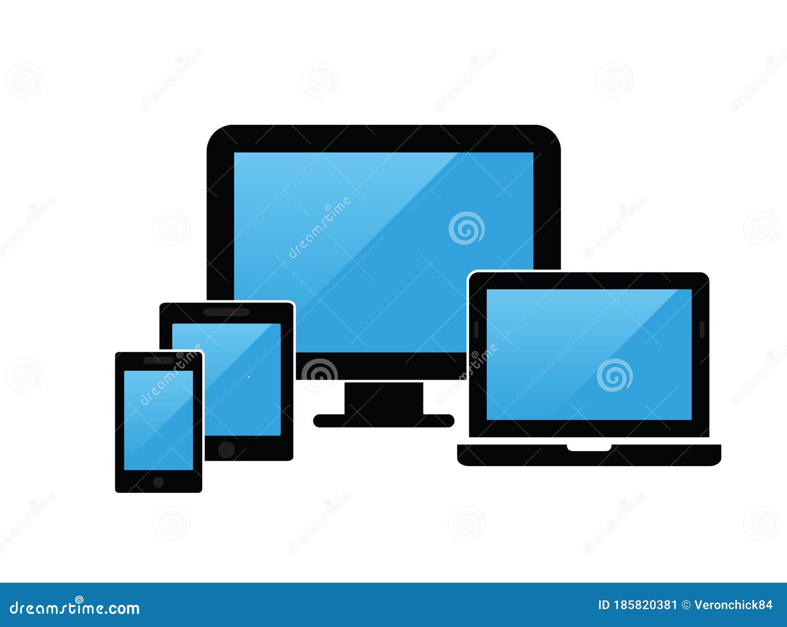 Smart Devices Icon. Phone Icon, Tablet, Laptop Icon, Computer Screen ...