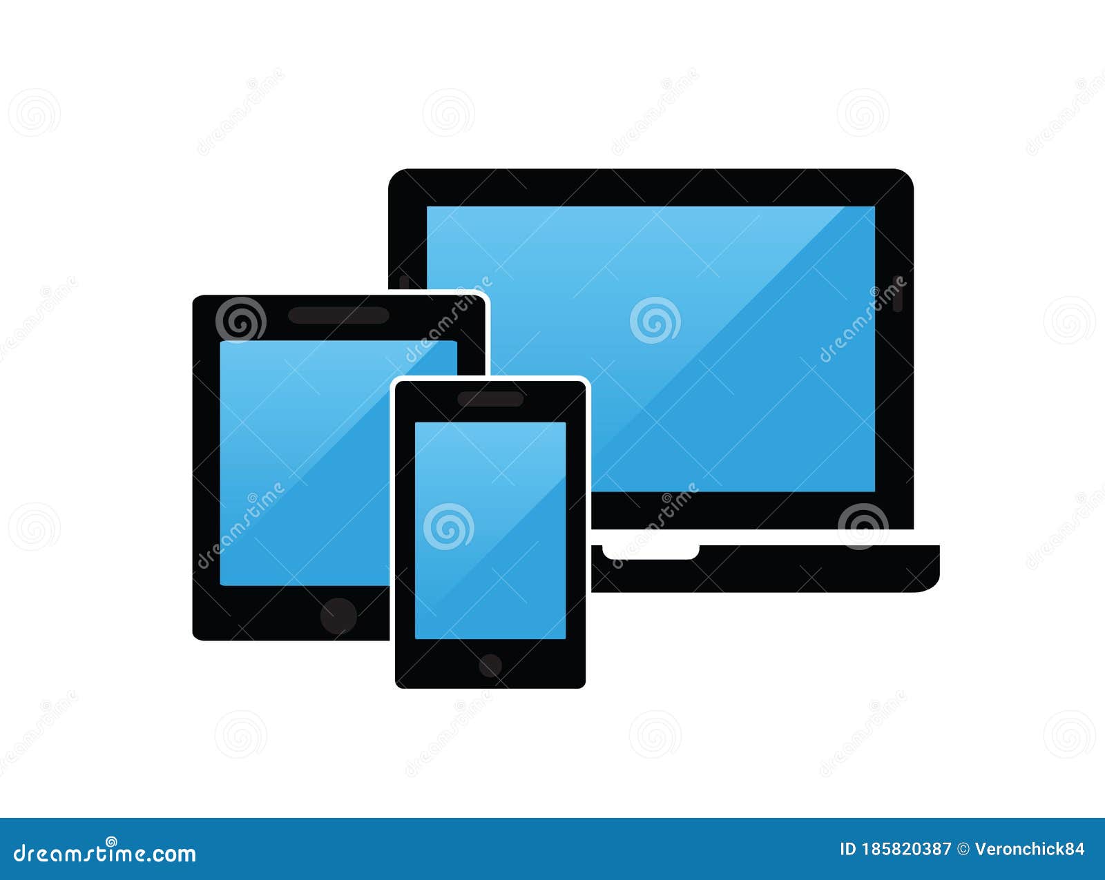Smart Devices Icon. Phone Icon, Tablet, Laptop Icon, Computer Screen ...