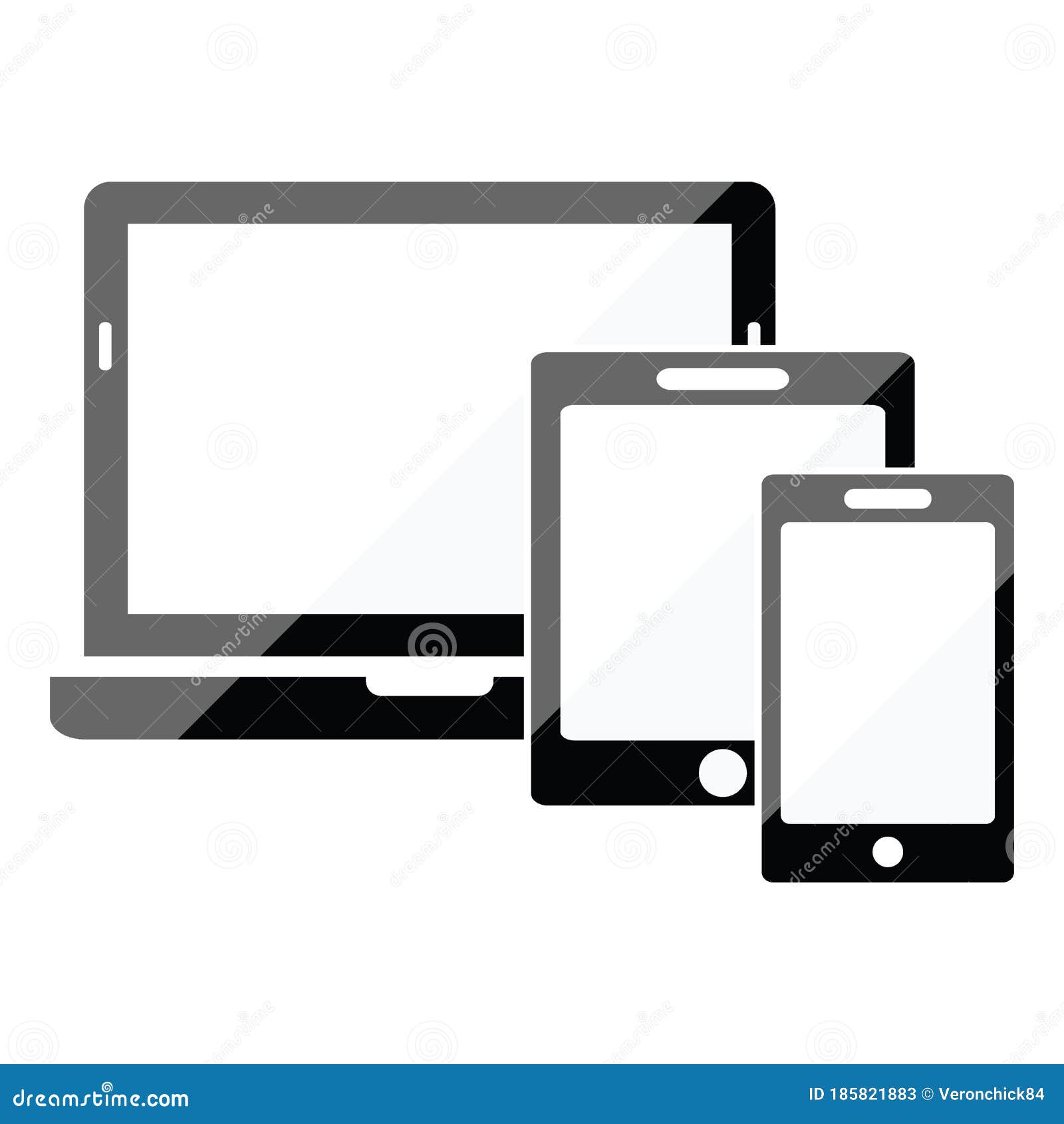 Smart Devices Icon. Phone Icon, Tablet, Laptop Icon, Computer Screen ...