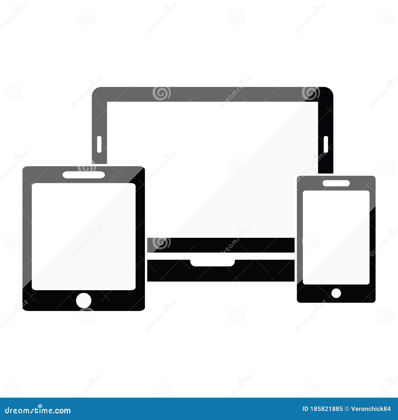 Smart Devices Icon. Phone Icon, Tablet, Laptop Icon, Computer Screen ...