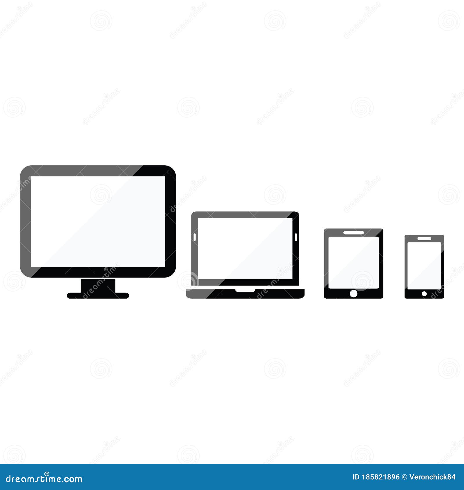 Smart Devices Icon. Phone Icon, Tablet, Laptop Icon, Computer Screen ...