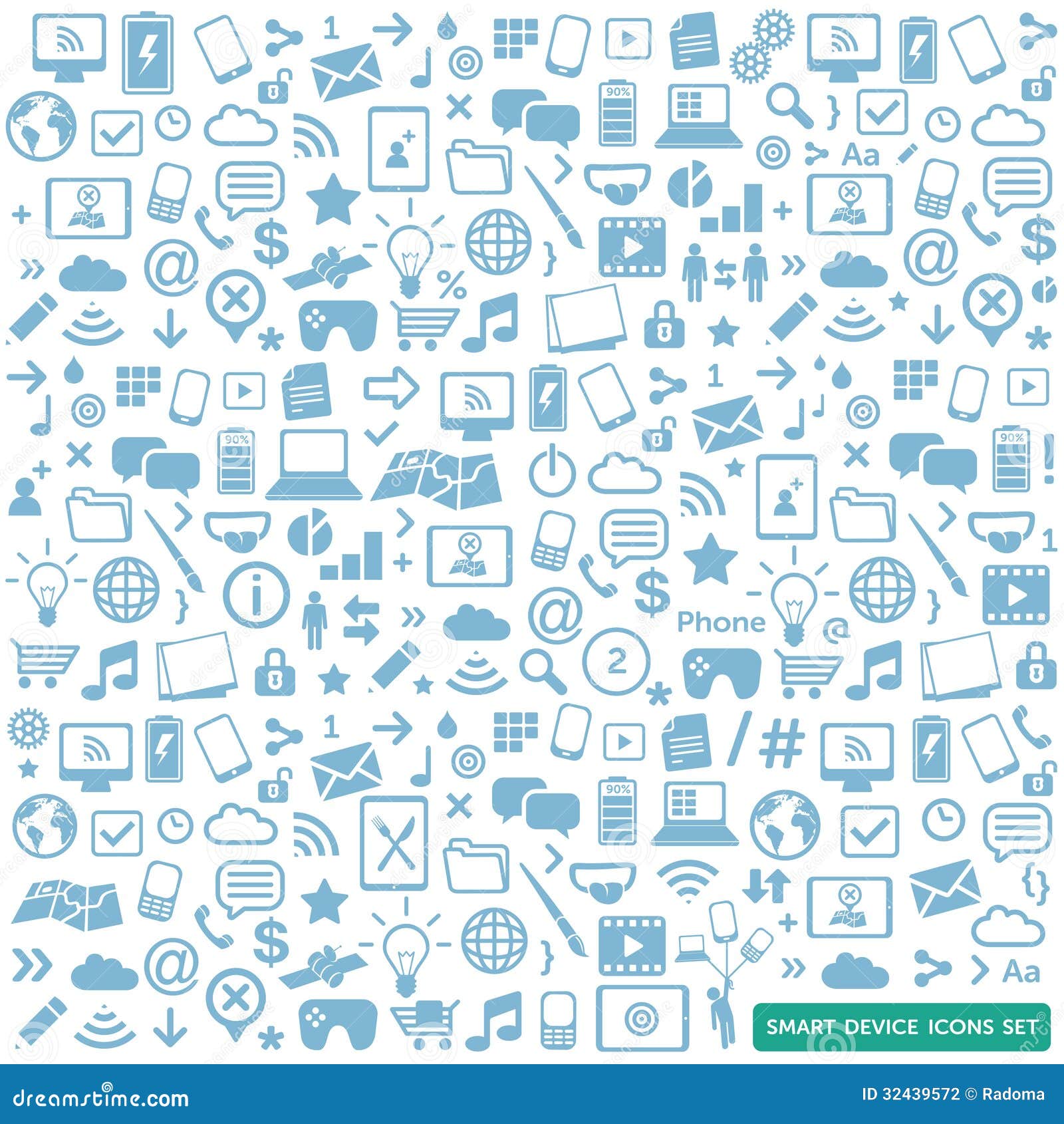 Smart devices icons set stock illustration. Illustration of basic ...