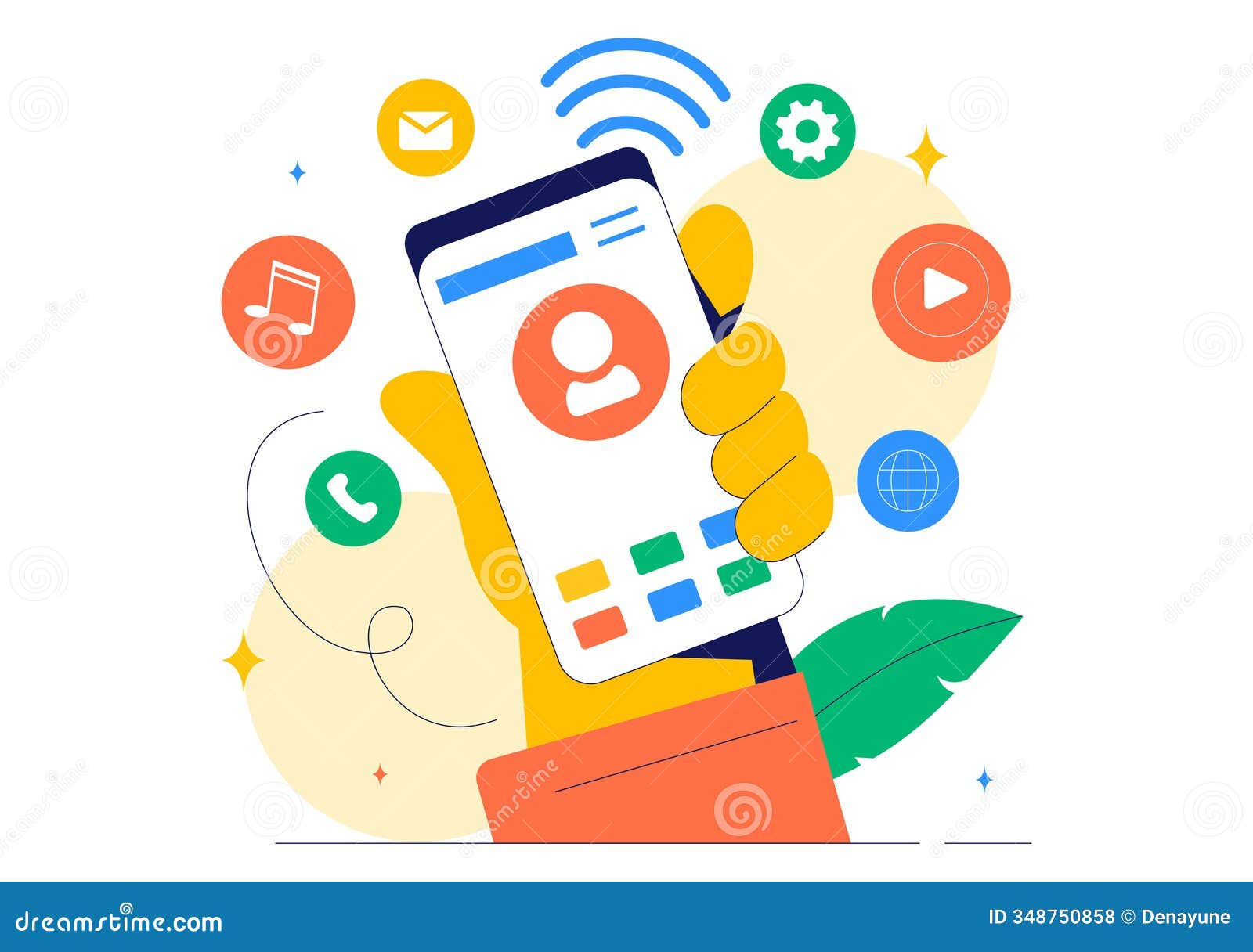Smart Devices Vector Illustration Featuring Internet Technology Devices ...