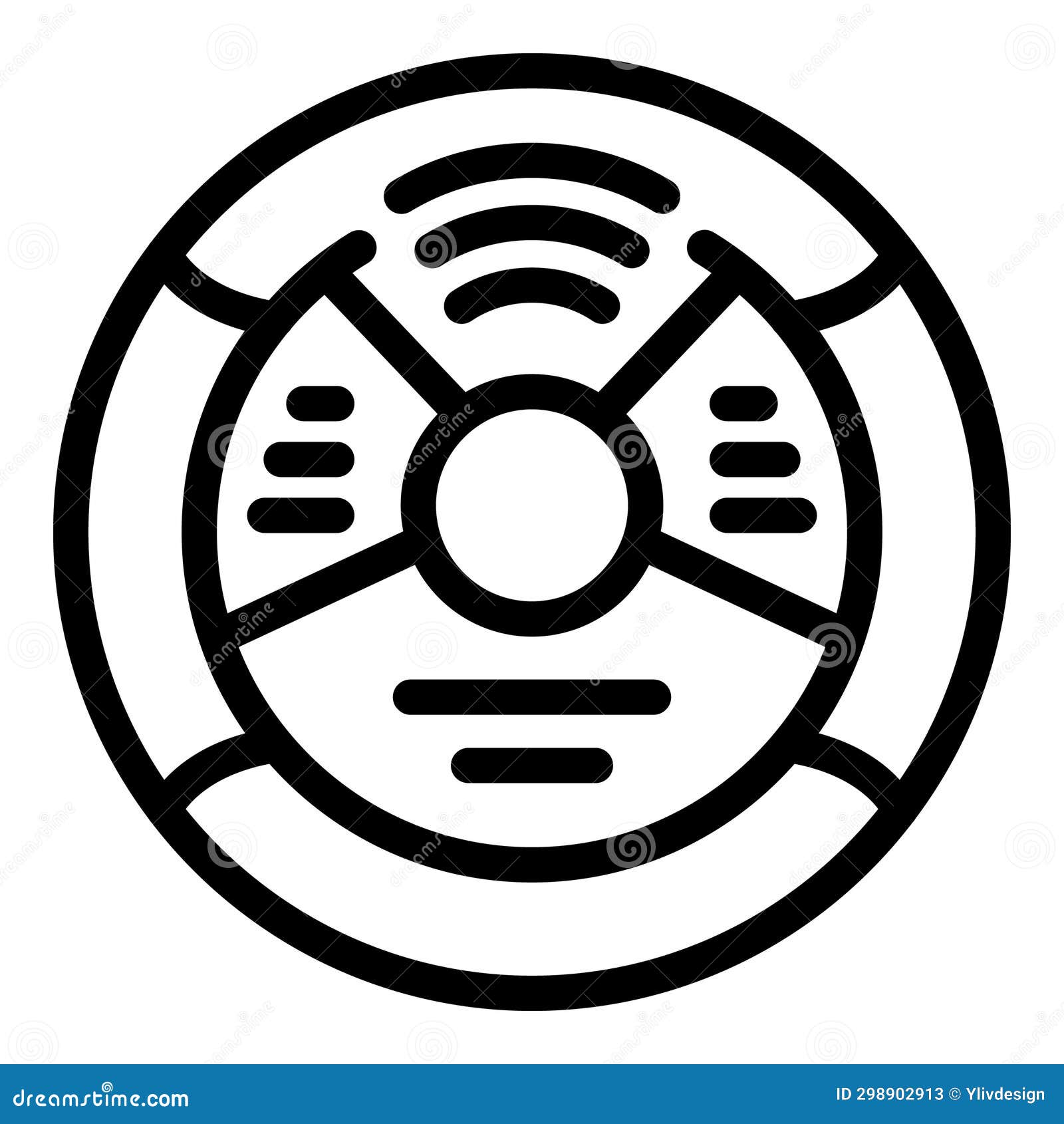 Smart Digital Assistant Icon Outline Vector Stock Illustration ...