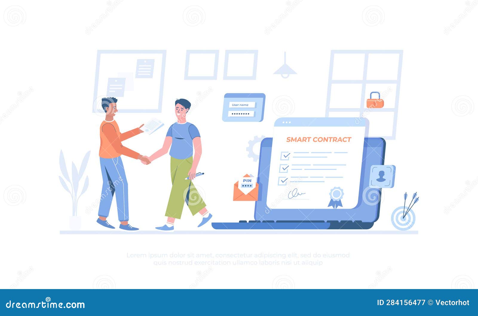 Smart Digital Contract, Electronic Document Signing. Online Deal ...