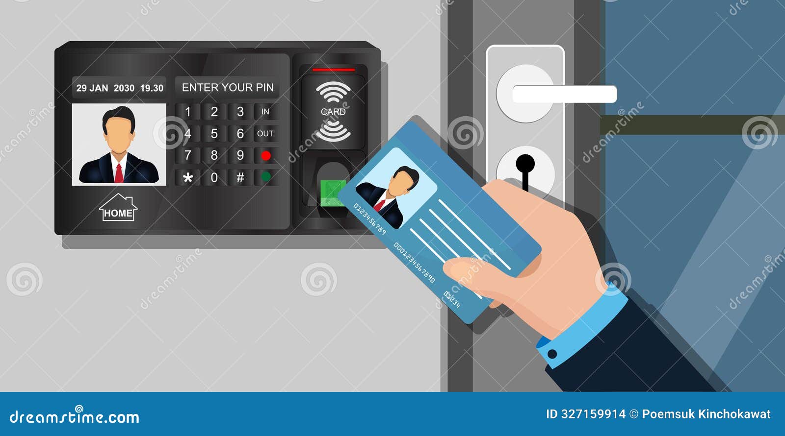 Digital Door Lock, Keyless System Of Access Door Royalty-Free Stock ...