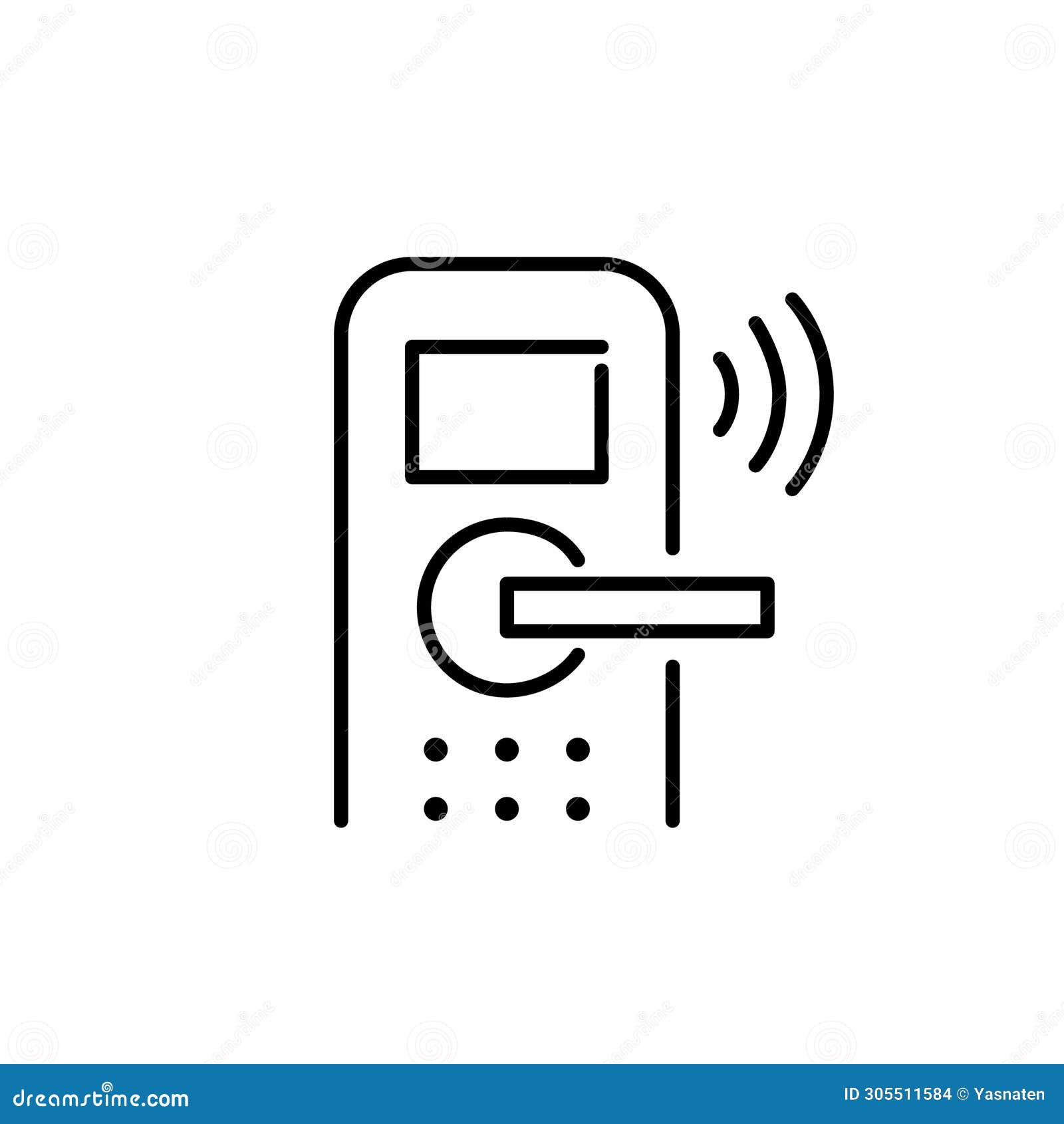 Smart Digital Lock with Wireless Access. Pixel Perfect Icon Stock Vector - Illustration of ...