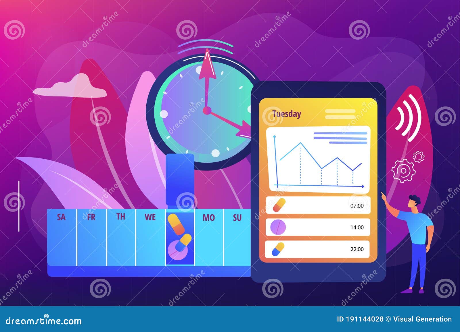 Smart Pill Boxes Concept Vector Illustration Stock Vector ...