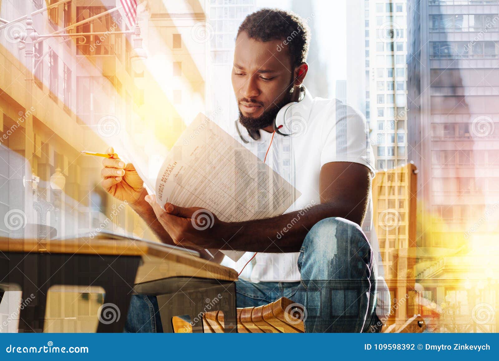 Smart Diligent Student Looking Concentrated while Preparing for the ...