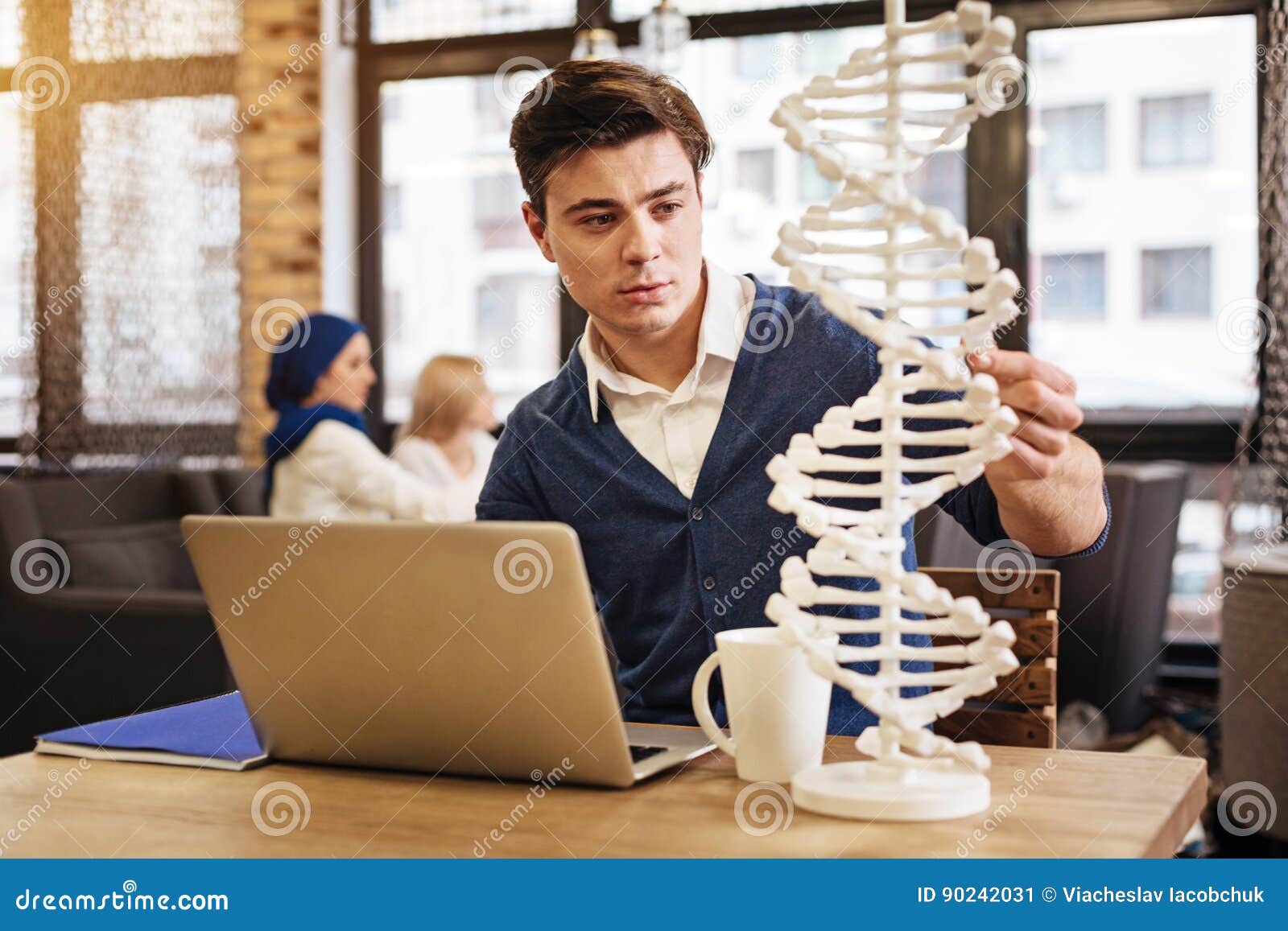 Smart Diligent Student Studying Genetics Stock Image - Image of gene ...