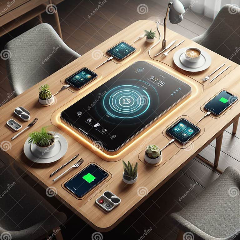 A Smart Dining Table with Integrated Wireless Charging Stations for ...