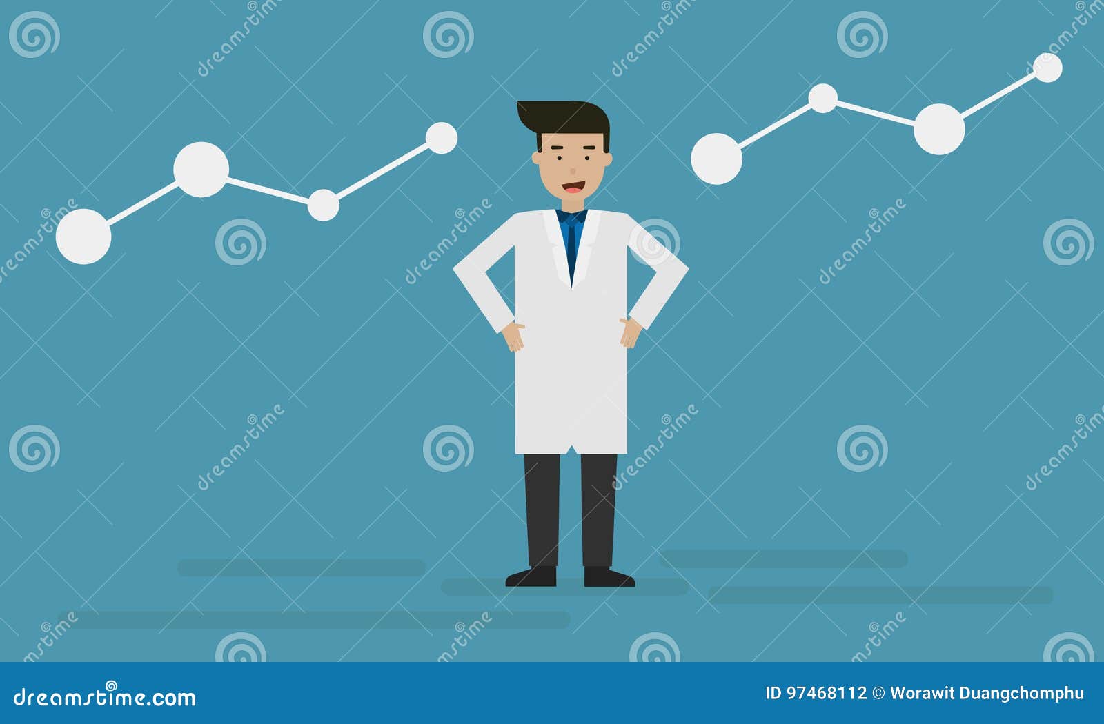 Smart Doctor Character Info Graphic for Presentation. Stock Vector ...