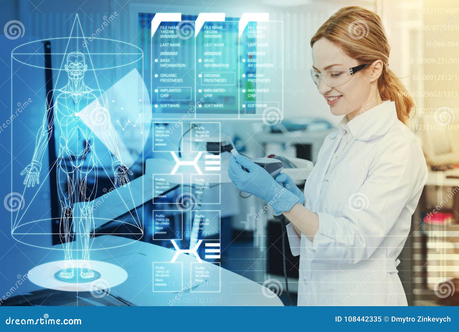 Smart Doctor Smiling while Using Modern Technologies at Work Stock ...