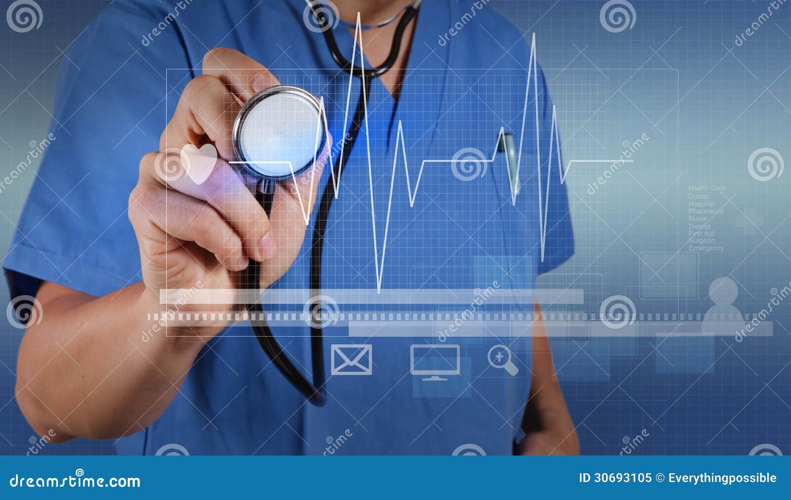Smart doctor stock image. Image of preventative, emergency - 30693105